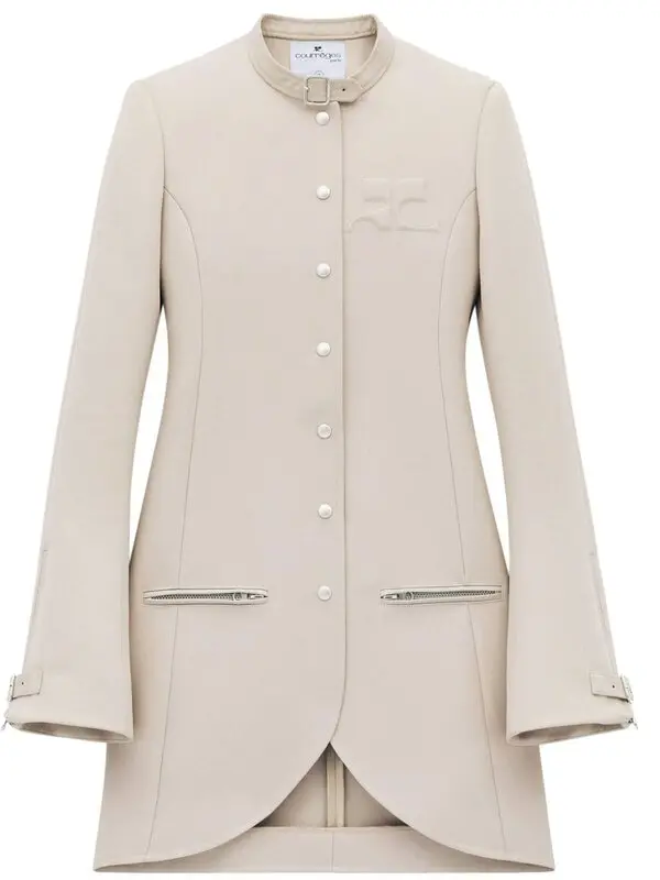 COURREGES Ellipse Twill Asymmetric Coat