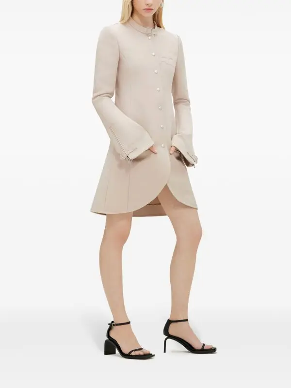 COURREGES Ellipse Twill Asymmetric Coat