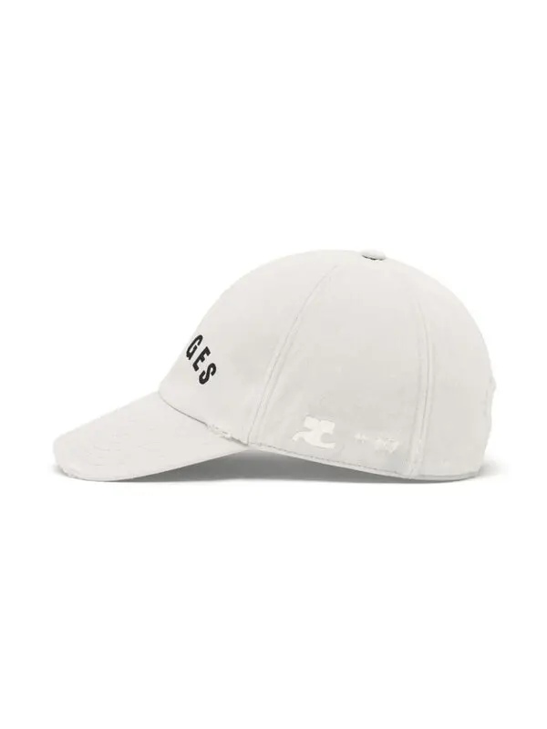COURREGES Logo-embroidered Baseball Cap - Neutrals
