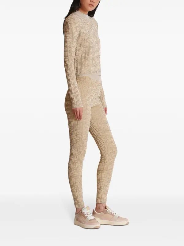 Balmain Labyrinth Pattern Knitted Top