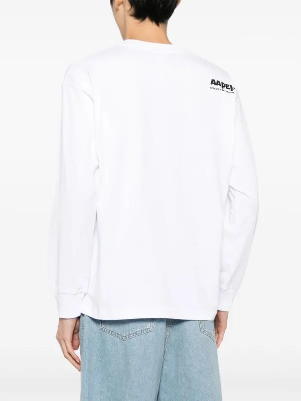 AAPE BY *A BATHING APE® Moonface Patch Long-sleeve Tee