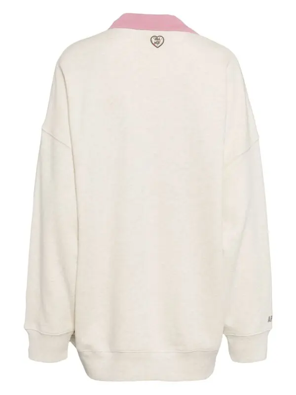 A BATHING APE Aape * Logo Polo Sweatshirt - Neutrals