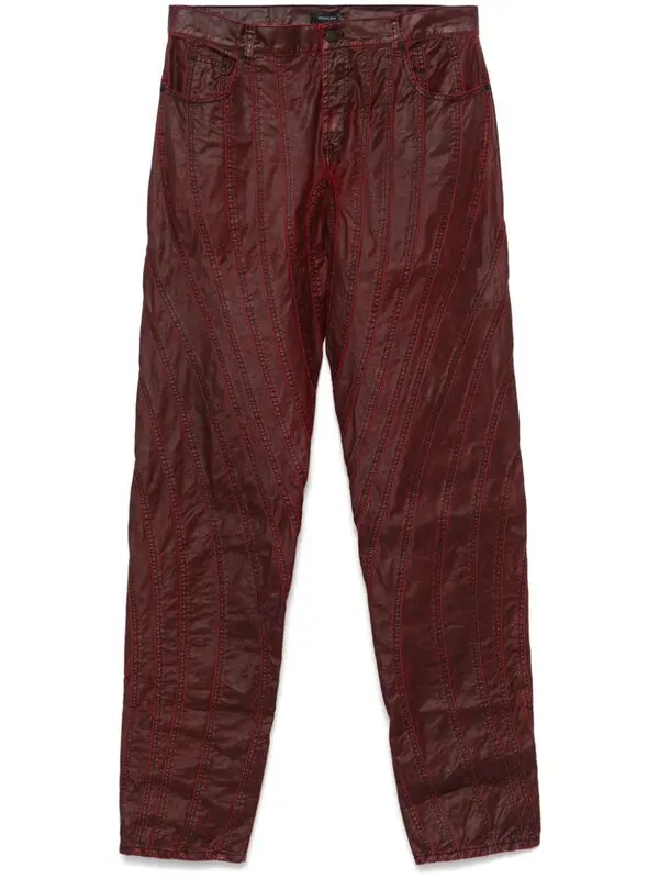 MUGLER Waxed Spiral Jeans - Blue