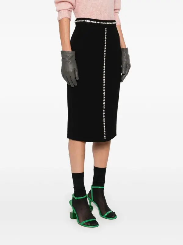 N°21 Glass Crystal-embellished Mini Skirt