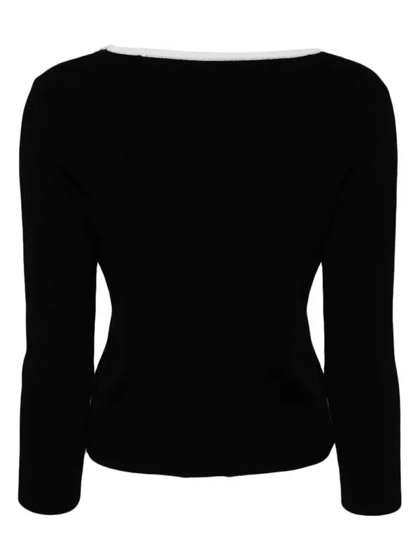 B+AB Round-neck Cropped Top - Black