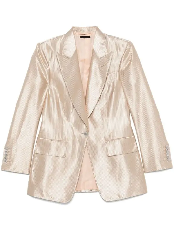 TOM FORD Bianca Metallic Corduroy Blazer