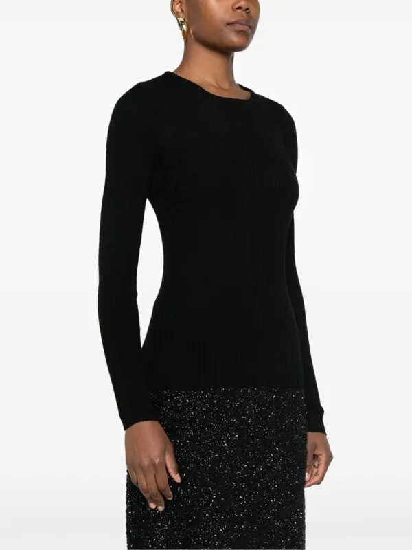 HERSKIND Ribbed Knit Crew Neck Pullover