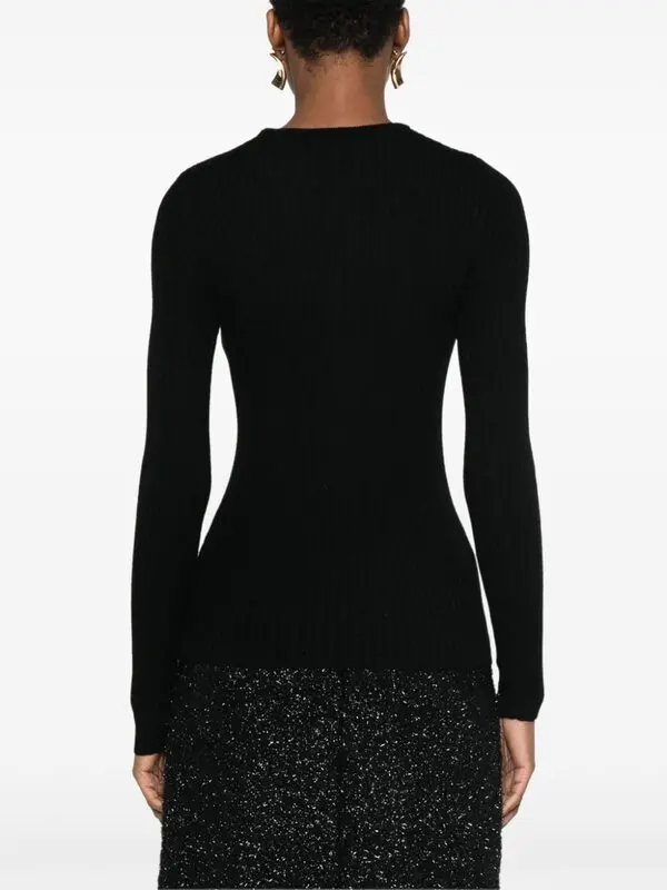 HERSKIND Ribbed Knit Crew Neck Pullover