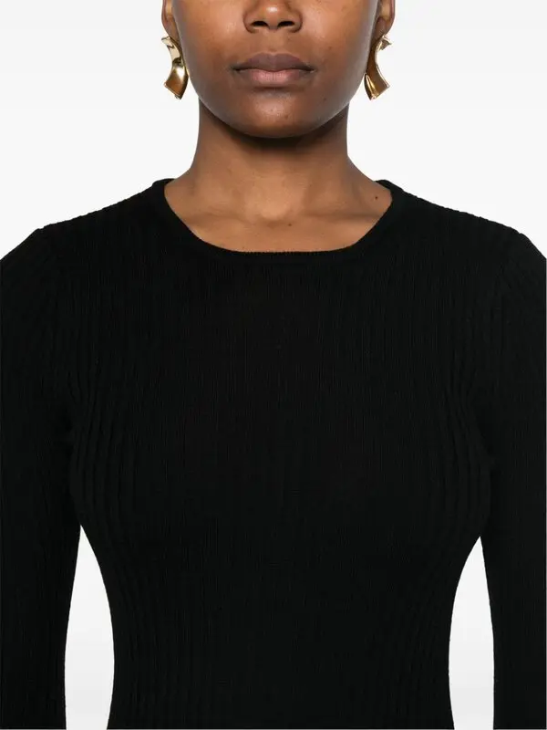HERSKIND Ribbed Knit Crew Neck Pullover