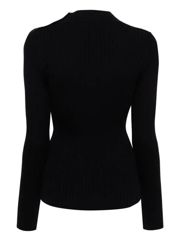 FORTE_FORTE Shoulder-button Ribbed Jumper