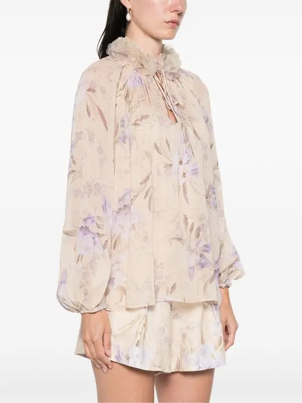 Zimmermann Eden Billow Blouse - Neutrals