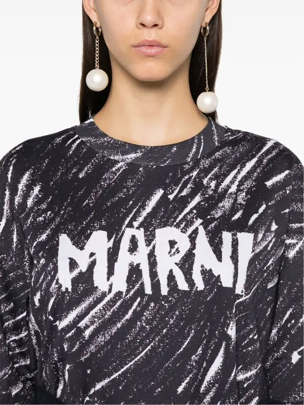 Marni Scribble Logo Jersey T-shirt