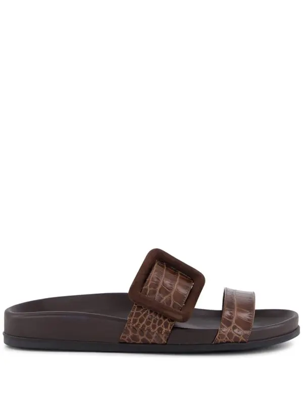 Manolo Blahnik Mayfu Fussbett Sandals - Brown