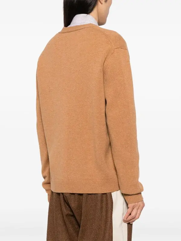 Maison Kitsuné Fox Head Intarsia Cardigan - Neutrals