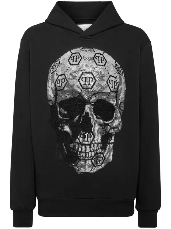 Philipp Plein Skull Embellished Hoodie