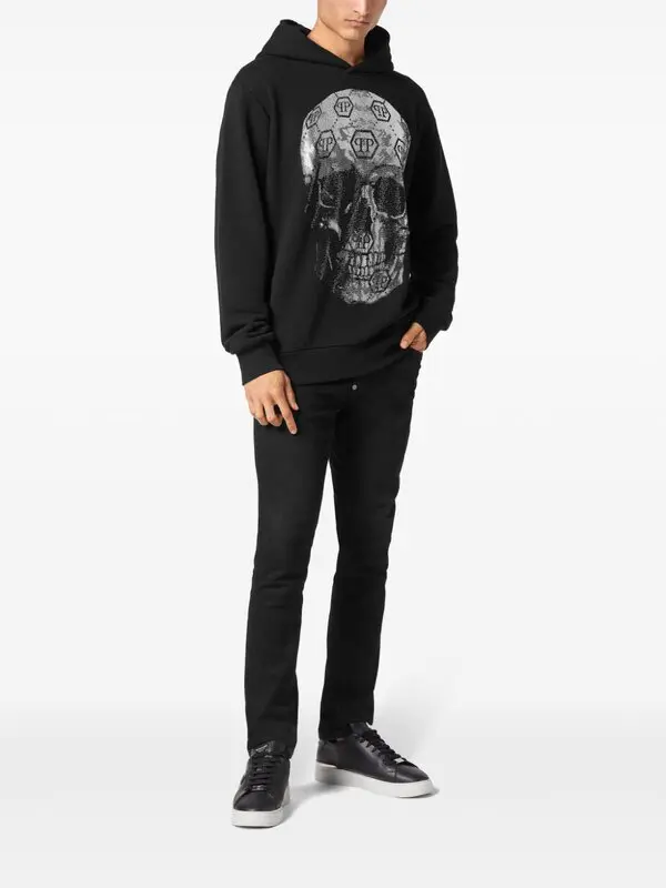 Philipp Plein Skull Embellished Hoodie
