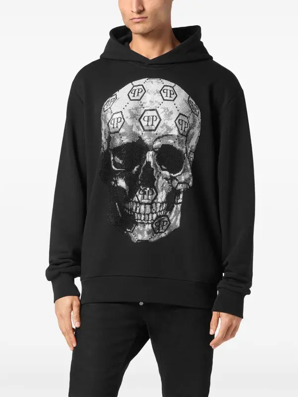 Philipp Plein Skull Embellished Hoodie