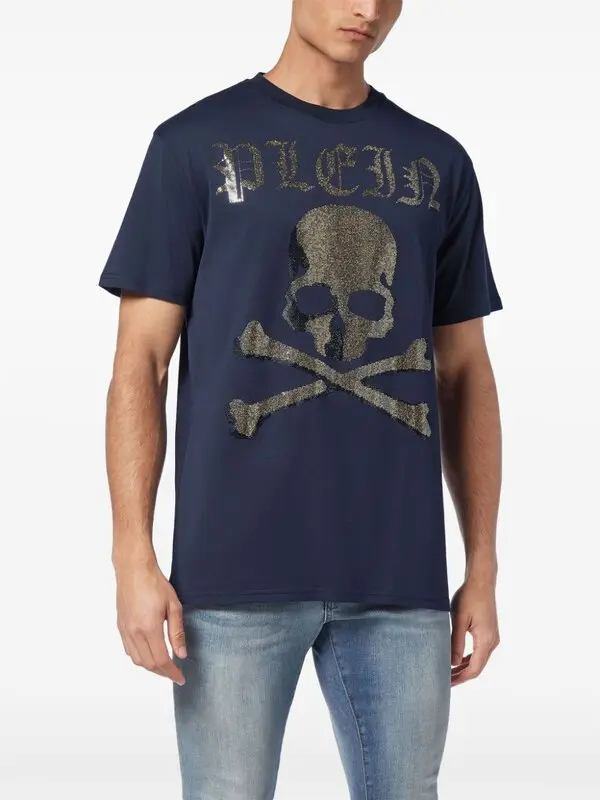Philipp Plein Strass Skull & Bones T-shirt