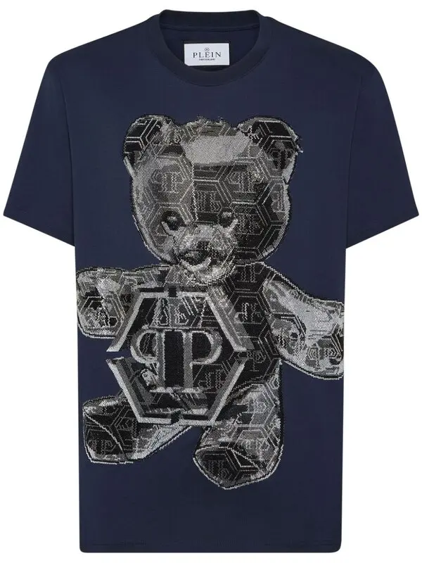 Philipp Plein Stones Teddy Bear T-shirt - Blue