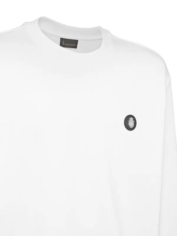 BILLIONAIRE Logo-plaque Sweatshirt - White