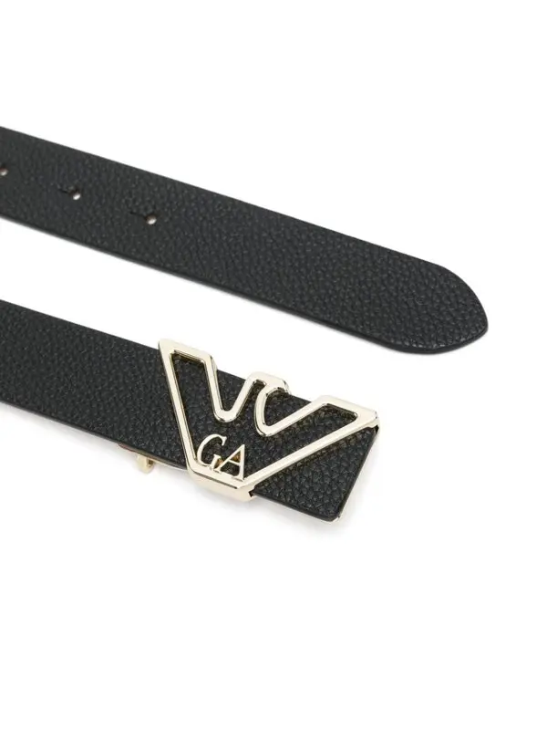 Emporio Armani Logo-buckle Belt - Black