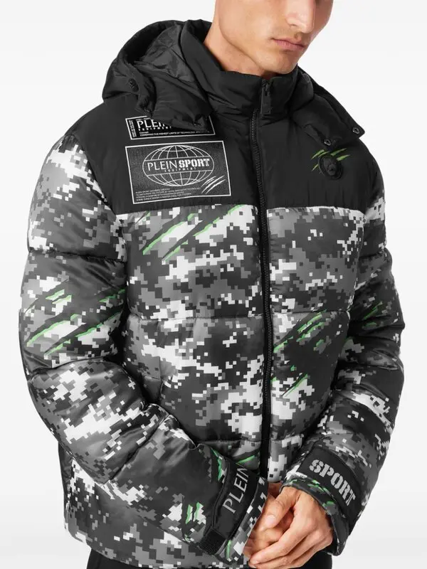 PLEIN SPORT Pixel Puffer Jacket