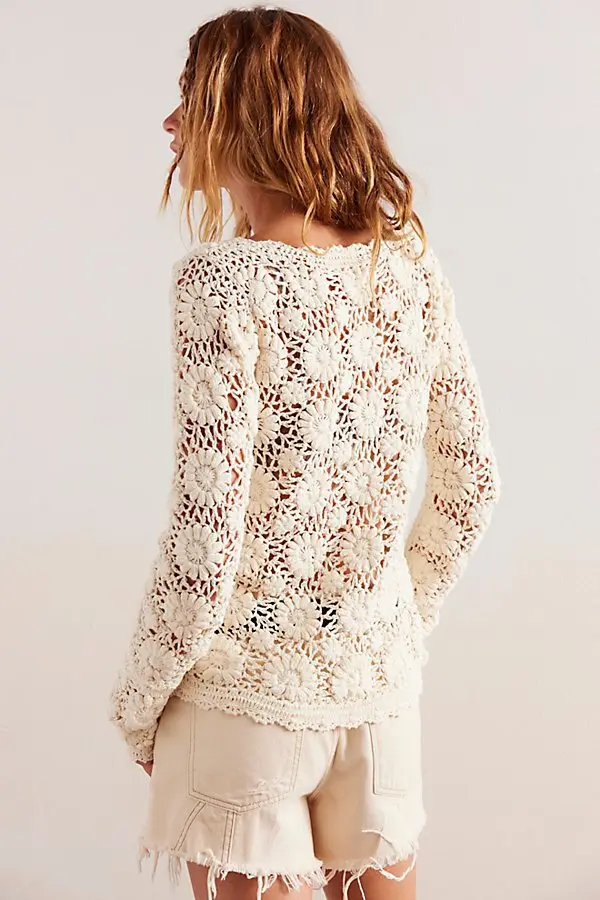 Free People We The Free Alicia Crochet Cardigan
