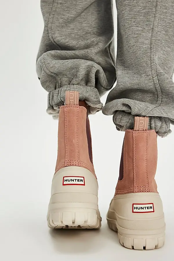 Hunter Sutton Chelsea Boots - Whitby Sand/rococo Blue