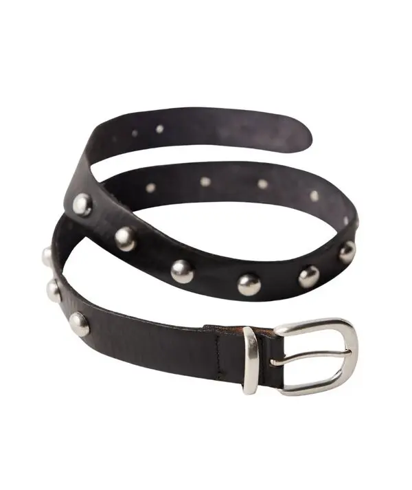 Free People Rhodes Studded Leather Belt - Black
