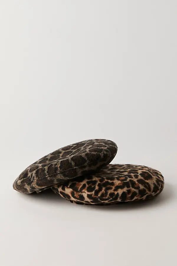 NWT Free People x Understated Leather Penny Leopard Beret Understated Leather Penny Leopard Beret In Brown - 58% Off  main image 4