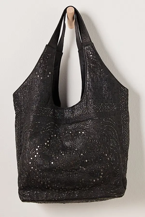 CHRISTIANSEN Studded Tote Bag - Black