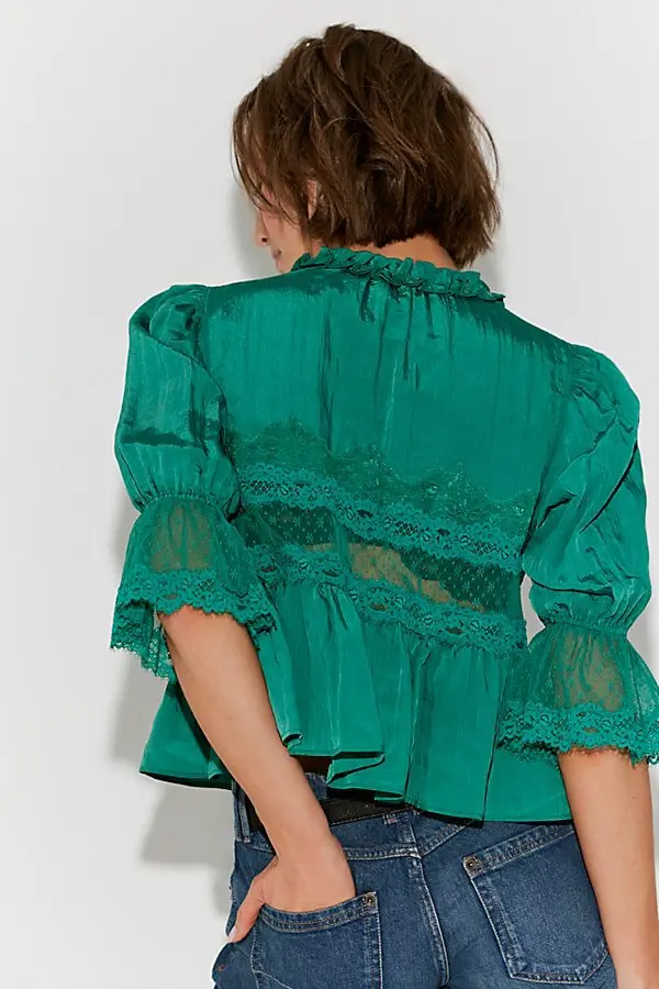 Free People Forever Young Bed Jacket - Shady Glade