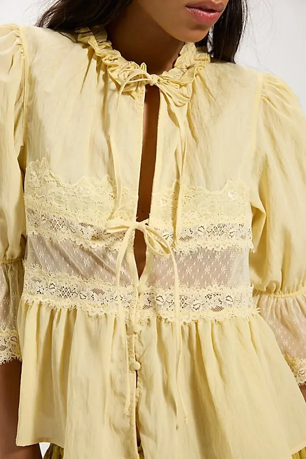 Free People Forever Young Bed Jacket - Vanilla Custard