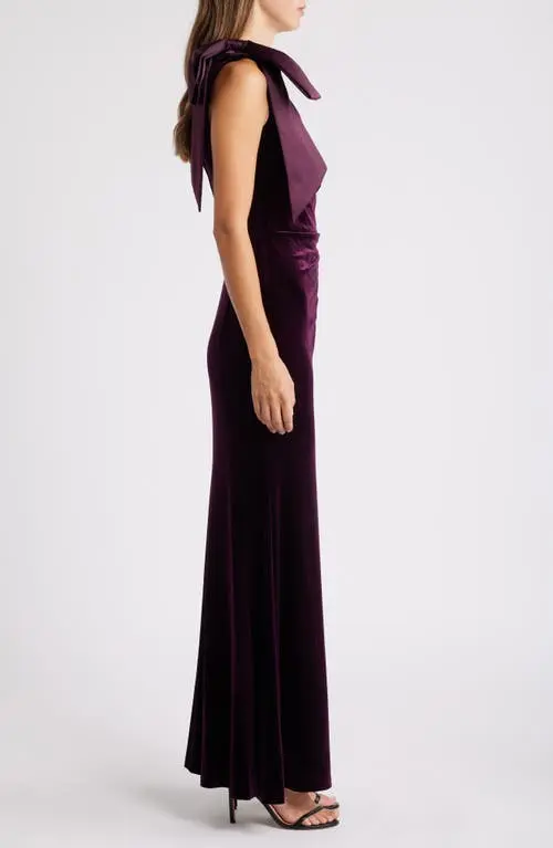 Eliza J One-shoulder Bow Gown
