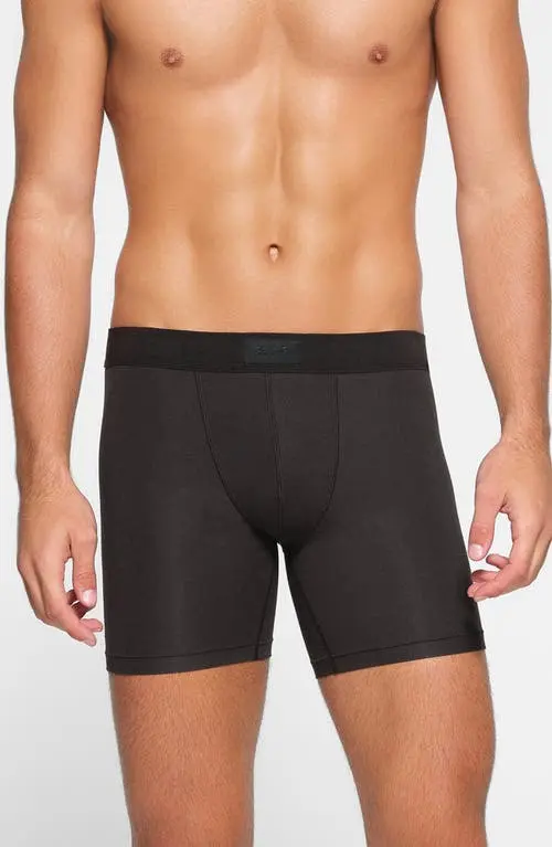 SKIMS 5-inch Cotton & Modal Blend Boxer Briefs - Onyx