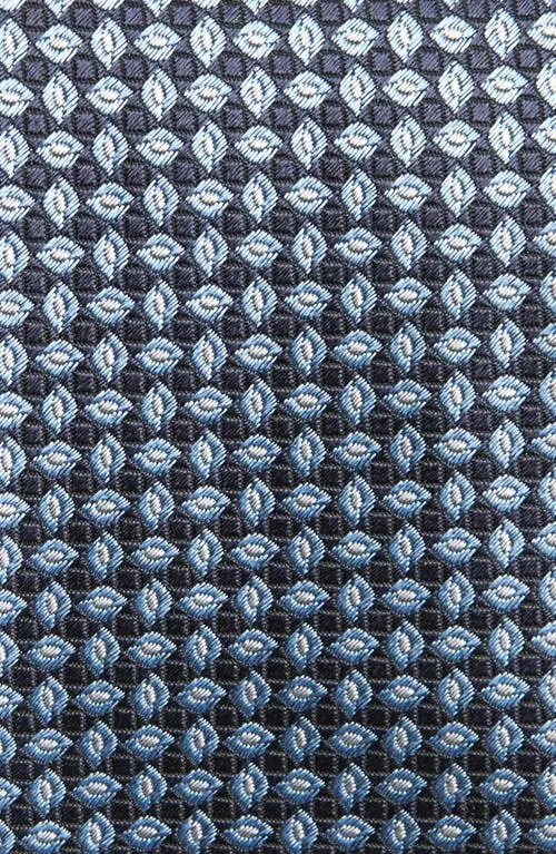 Zegna Cinque Pieghe Geo Jacquard Silk Tie