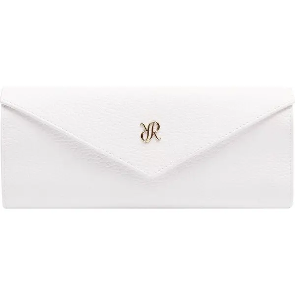 RAPPORT LONDON Tuxedo Leather Jewellery Roll - White