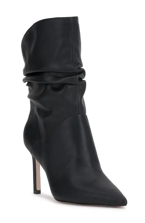 Jessica Simpson Elisti Pointed Toe Slouch Bootie - Black Leather