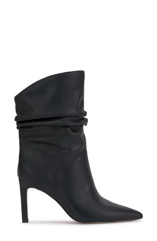 Jessica Simpson Elisti Pointed Toe Slouch Bootie - Black Leather