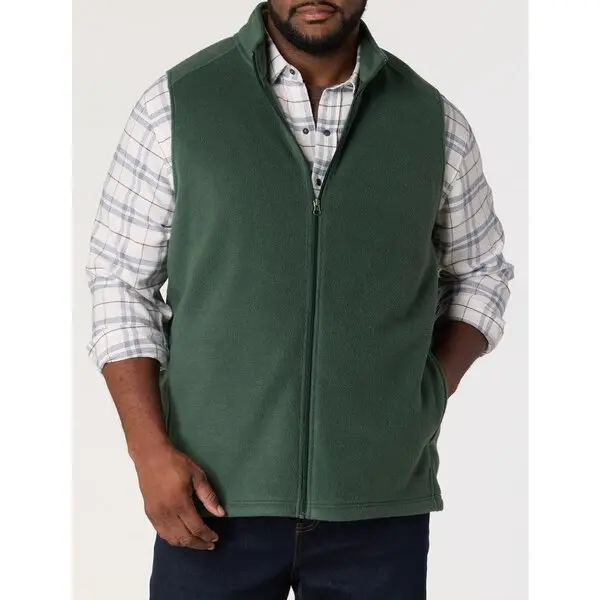 HARBOR BAY BY DXL Polar Fleece Vest - Green