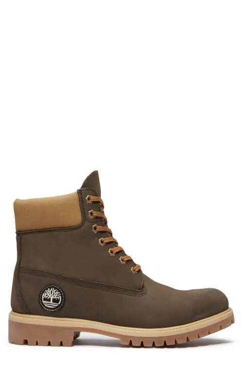 Timberland Premium 6-inch Waterproof Boots - Dark Brown Nubuck/olive