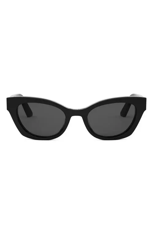 Dior Midnight B2i Cat Eye Sunglasses - Shiny Black / Smoke