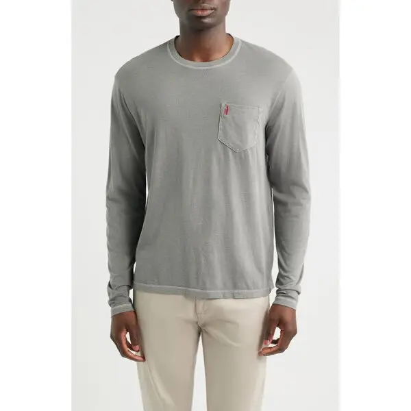 Johnnie-o Brennan 2.0 Long Sleeve Pocket T-shirt - Washed Black