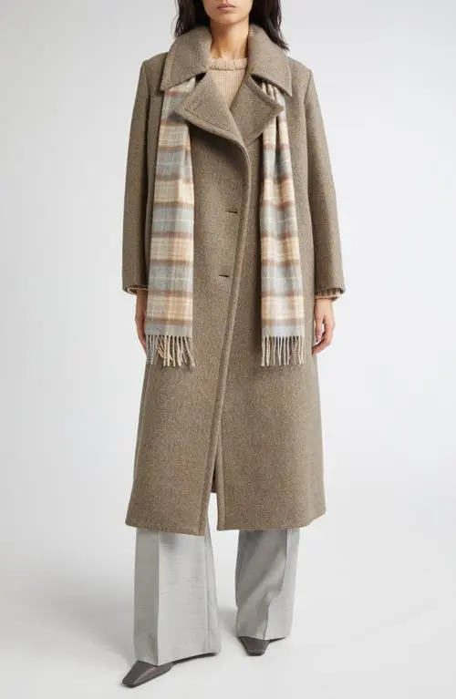 Johnstons Of Elgin Double-breasted Wool Coat - Partridge Tweed Herringbone