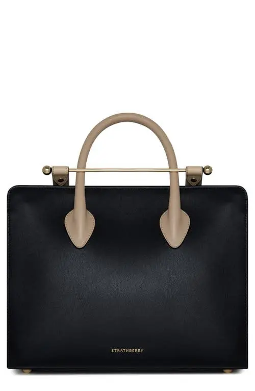 Strathberry Midi Colorblock Leather Tote