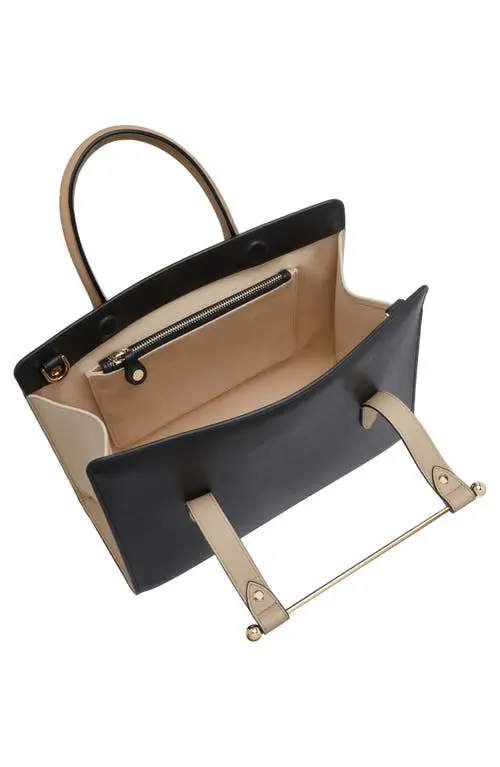 Strathberry Midi Colorblock Leather Tote