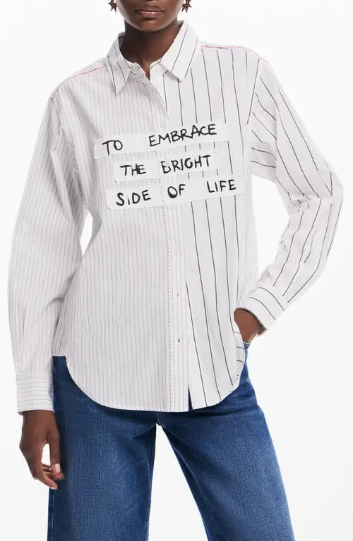 Desigual Yokohama Mixed Stripe Shirt
