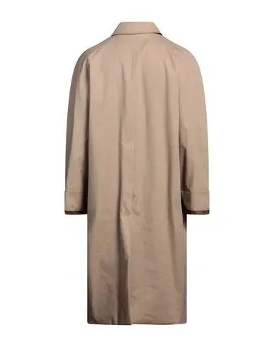 Fendi Camel Cotton Single-breasted Trench Coat With Calfskin Details - Beige