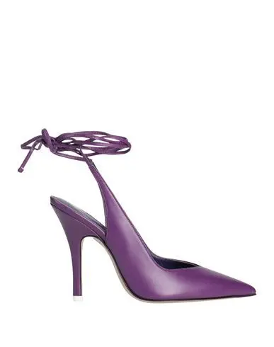 Attico Leather Pumps - Purple
