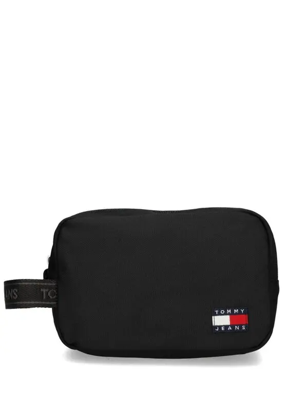 Tommy Hilfiger Logo-appliqué Washbag - Black